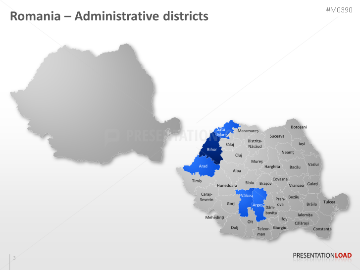PowerPoint Map Romania | PresentationLoad