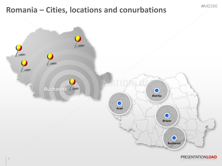 PowerPoint Map Romania | PresentationLoad