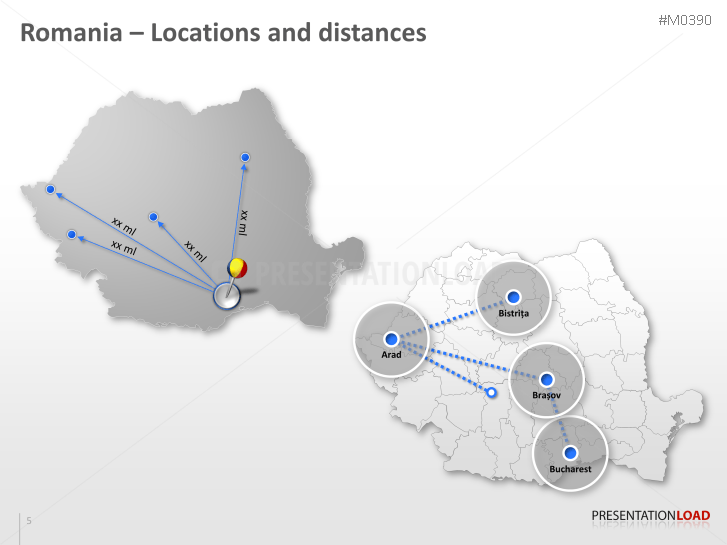 PowerPoint Map Romania | PresentationLoad