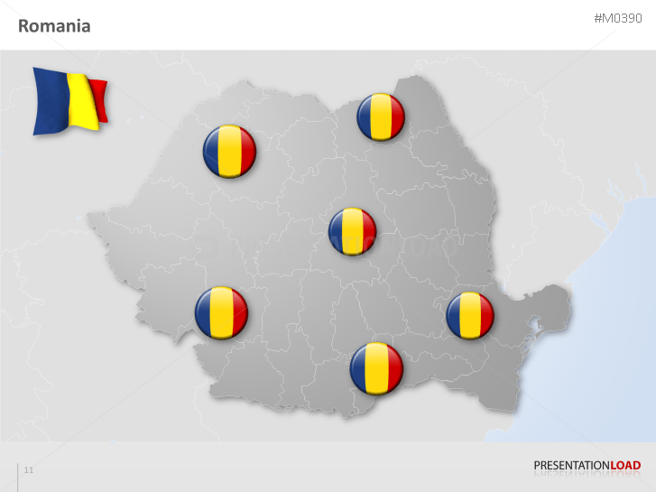 PowerPoint Map Romania | PresentationLoad