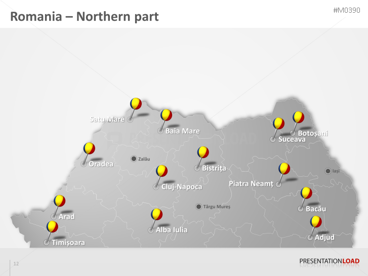 PowerPoint Map Romania | PresentationLoad