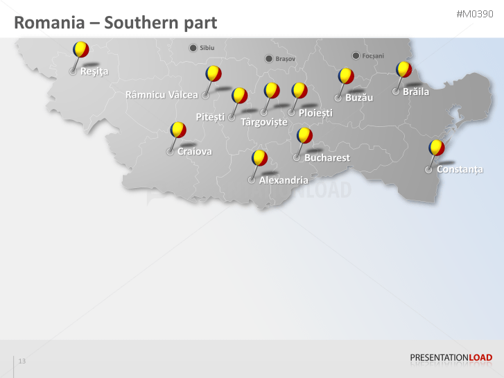 PowerPoint Map Romania | PresentationLoad