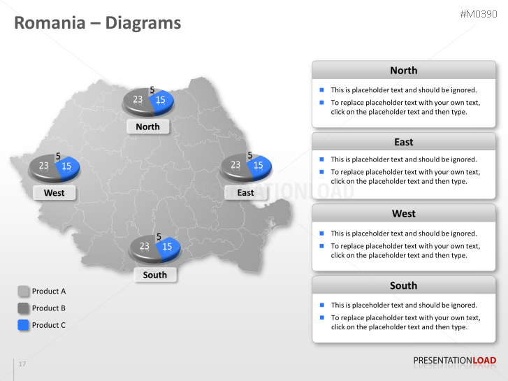 PowerPoint Map Romania | PresentationLoad