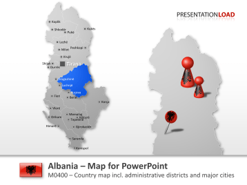 PowerPoint Maps of Albania | PresentationLoad