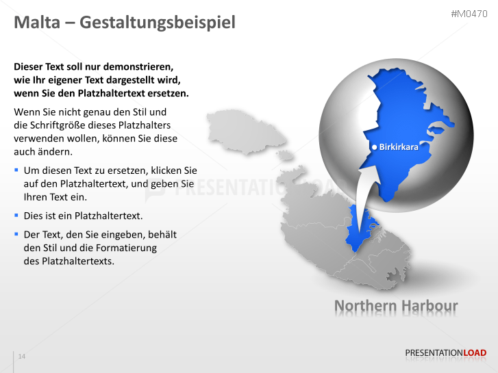 PowerPoint Landkarte Malta | PresentationLoad
