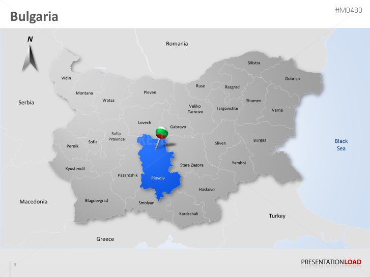 PowerPoint Map Bulgaria | PresentationLoad