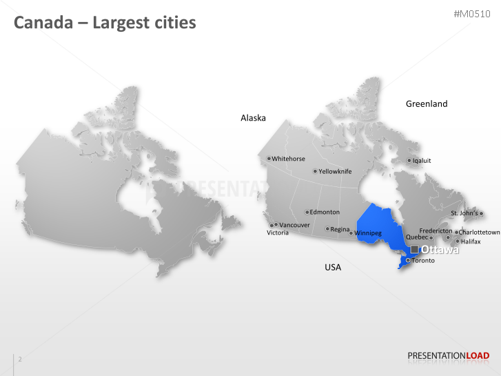 PowerPoint Map Canada | PresentationLoad