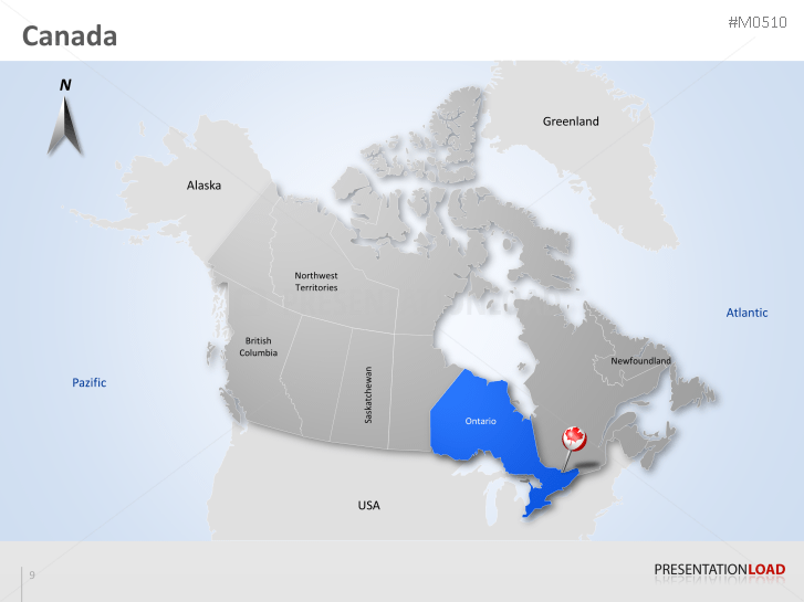PowerPoint Map Canada | PresentationLoad