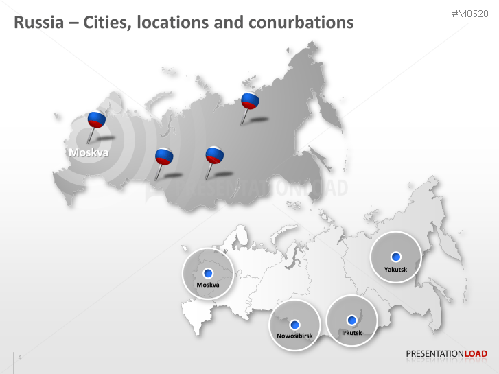 PowerPoint Map Russia | PresentationLoad