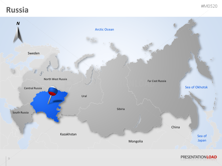 PowerPoint Map Russia | PresentationLoad