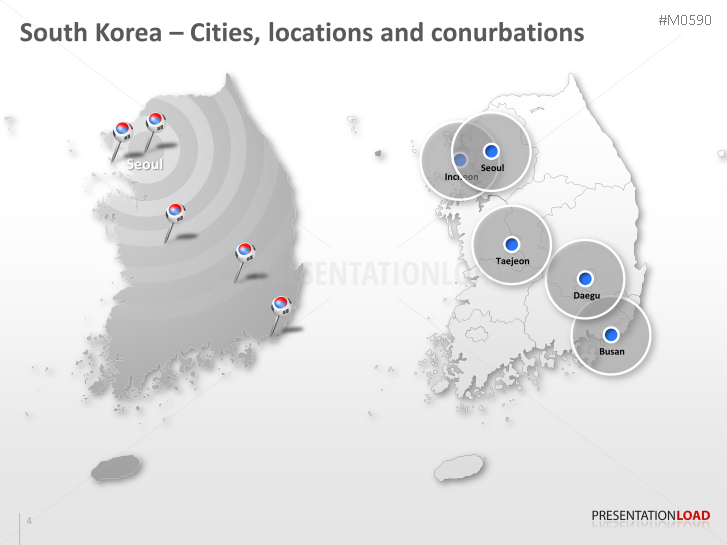 PowerPoint Map South Korea | PresentationLoad