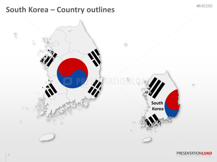 PowerPoint Map South Korea | PresentationLoad