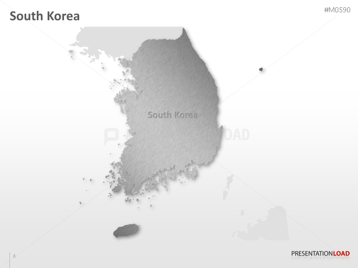 PowerPoint Map South Korea | PresentationLoad