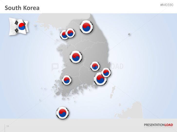 PowerPoint Map South Korea | PresentationLoad