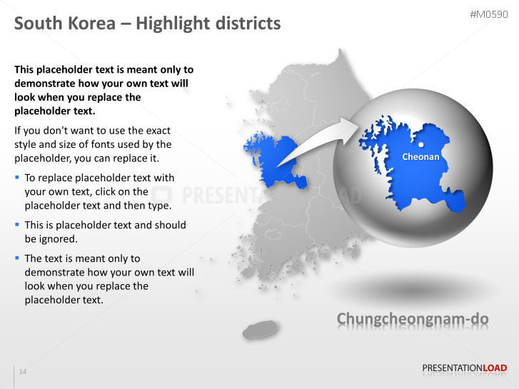 PowerPoint Map South Korea | PresentationLoad