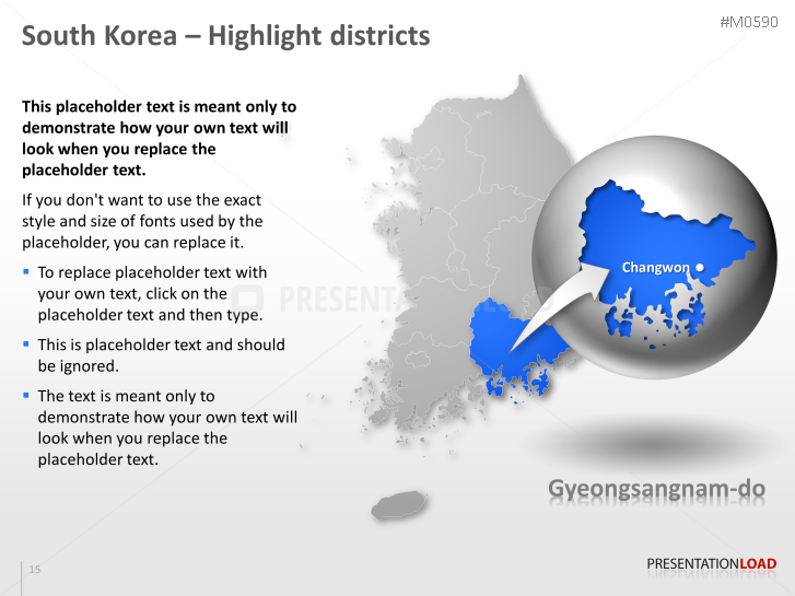 PowerPoint Map South Korea | PresentationLoad