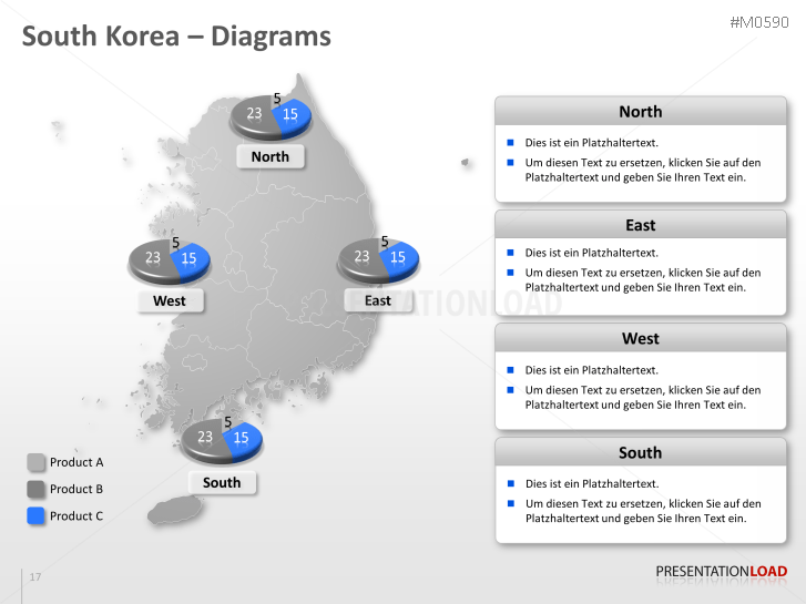 PowerPoint Map South Korea | PresentationLoad