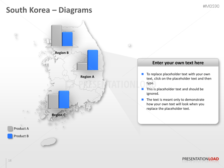 PowerPoint Map South Korea | PresentationLoad