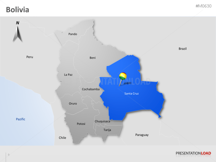 PowerPoint Map Bolivia | PresentationLoad