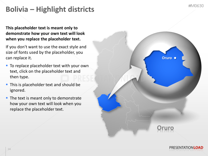 PowerPoint Map Bolivia | PresentationLoad