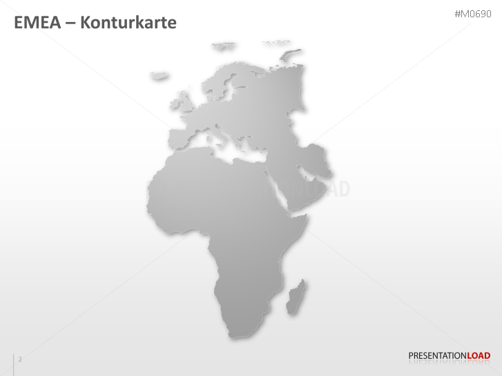 PowerPoint Landkarte EMEA Region | PresentationLoad
