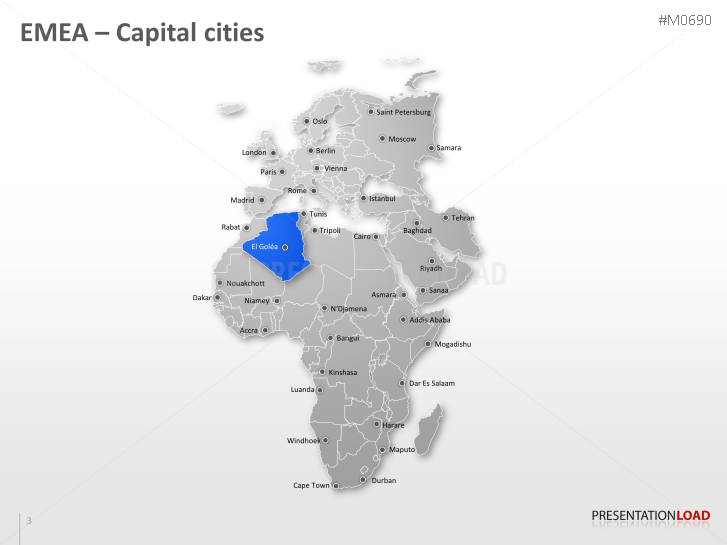PowerPoint Map EMEA Region | PresentationLoad PowerPoint Map EMEA Region | PresentationLoad