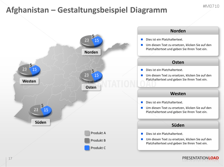 PowerPoint Landkarte Afghanistan | PresentationLoad