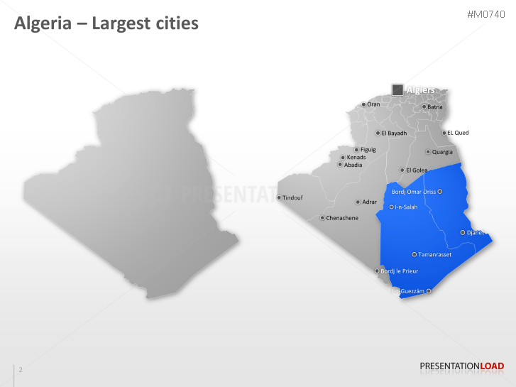 PowerPoint Map of Algeria | PresentationLoad