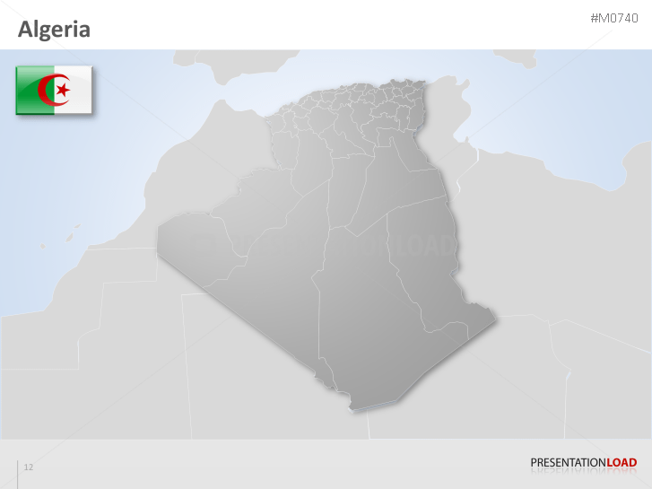 PowerPoint Map of Algeria | PresentationLoad