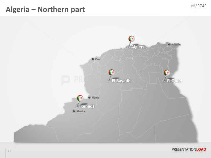 PowerPoint Map of Algeria | PresentationLoad