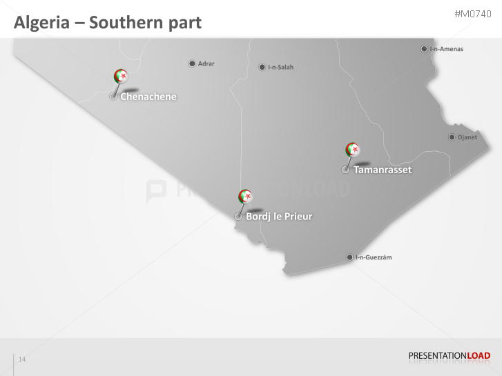 PowerPoint Map of Algeria | PresentationLoad