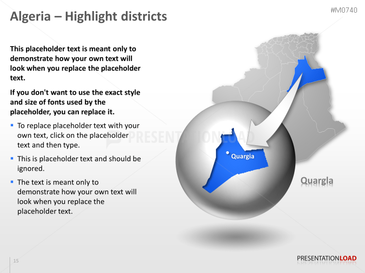 PowerPoint Map of Algeria | PresentationLoad