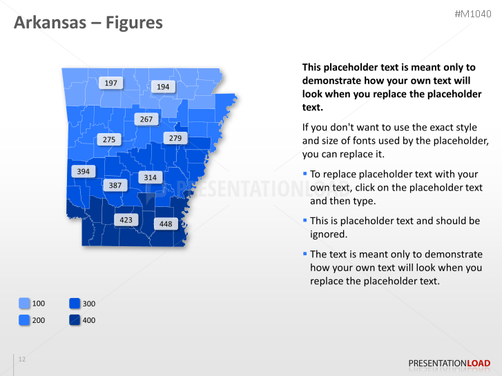 PowerPoint Maps Arkansas Counties (USA) | PresentationLoad