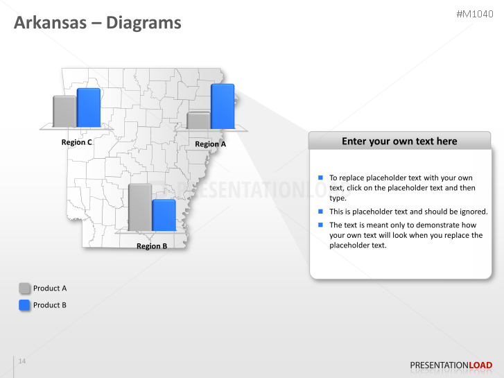 PowerPoint Maps Arkansas Counties (USA) | PresentationLoad