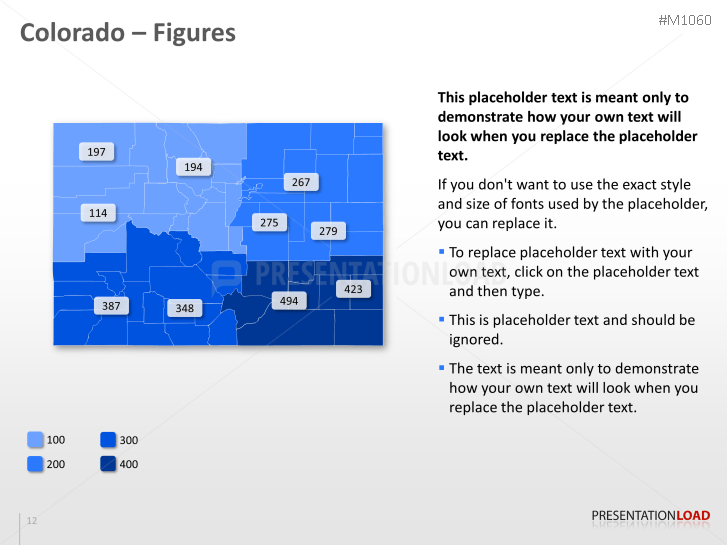 PowerPoint Map Colorado Counties (USA) | PresentationLoad