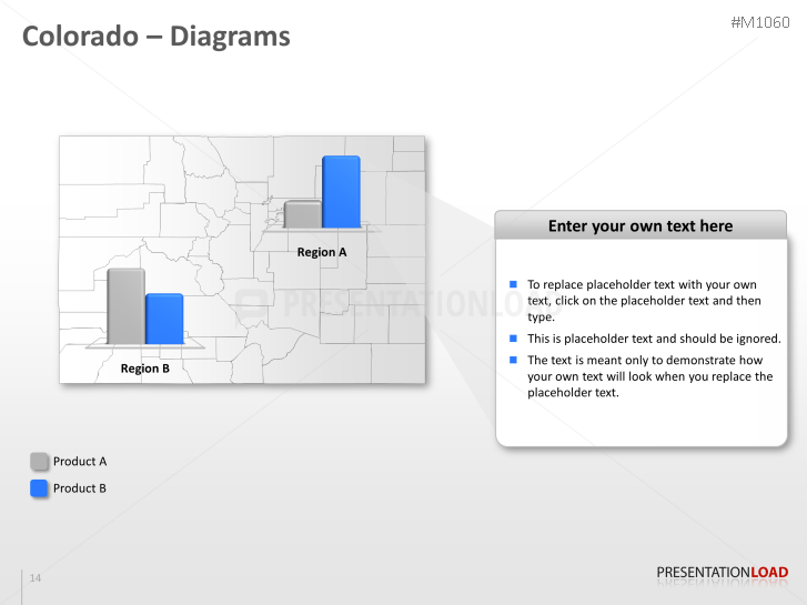 PowerPoint Map Colorado Counties (USA) | PresentationLoad