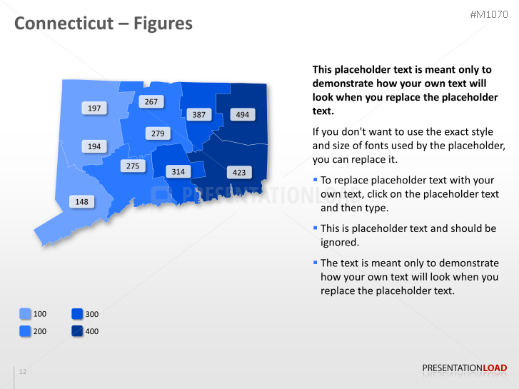 PowerPoint Map Connecticut Counties (USA) | PresentationLoad
