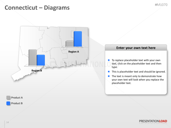 PowerPoint Map Connecticut Counties (USA) | PresentationLoad