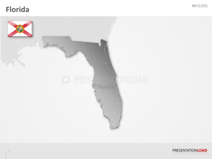 PowerPoint Landkarte Florida Counties (USA) | PresentationLoad