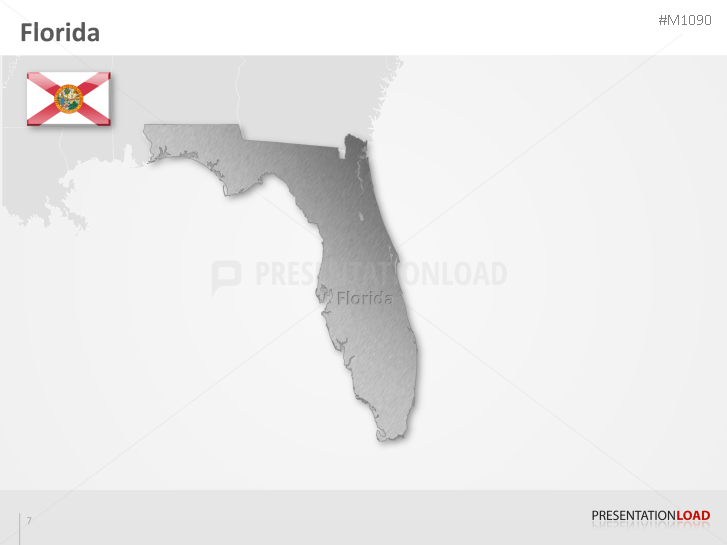 PowerPoint Map Florida Counties (USA) | PresentationLoad