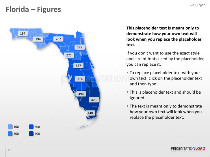 PowerPoint Map Florida Counties (USA) | PresentationLoad