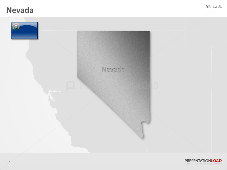 PowerPoint Map Nevada Counties (USA) | PresentationLoad