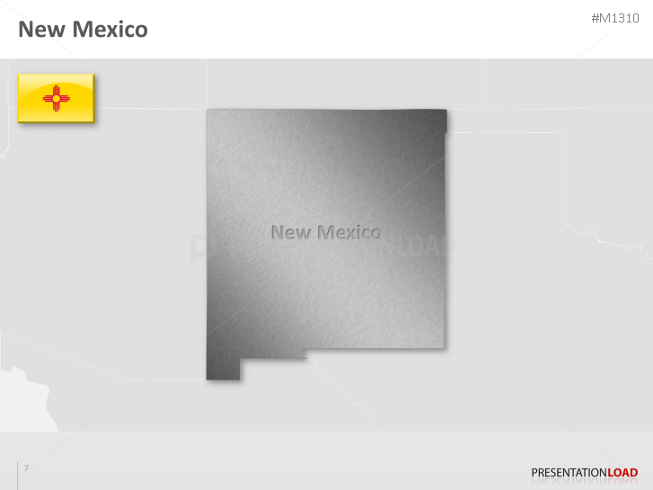 PowerPoint Map New Mexico Counties (USA) | PresentationLoad