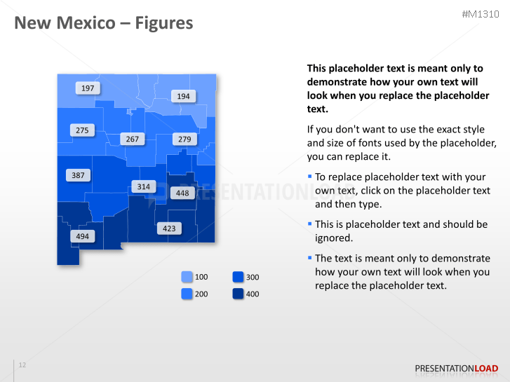 PowerPoint Map New Mexico Counties (USA) | PresentationLoad