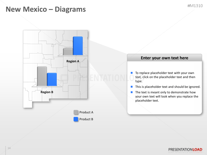 PowerPoint Map New Mexico Counties (USA) | PresentationLoad