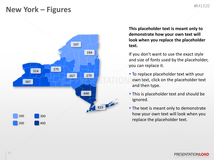 PowerPoint Map New York Counties (USA) | PresentationLoad