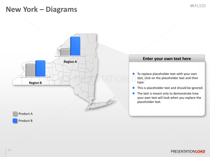 PowerPoint Map New York Counties (USA) | PresentationLoad