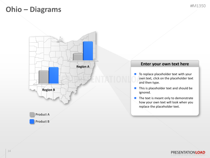 PowerPoint Map Ohio Counties (USA) | PresentationLoad