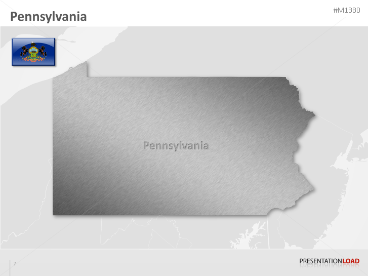 PowerPoint Map Pennsylvania Counties (USA) | PresentationLoad
