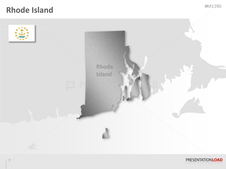 PowerPoint Landkarte Rhode Island Counties (USA) | PresentationLoad